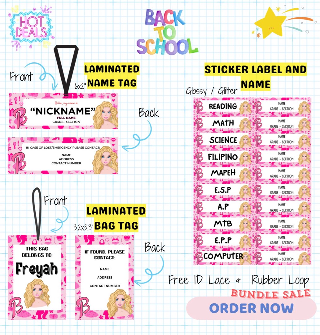 Bag tag / Name tag / sticker label, Hobbies & Toys, Stationary & Craft ...