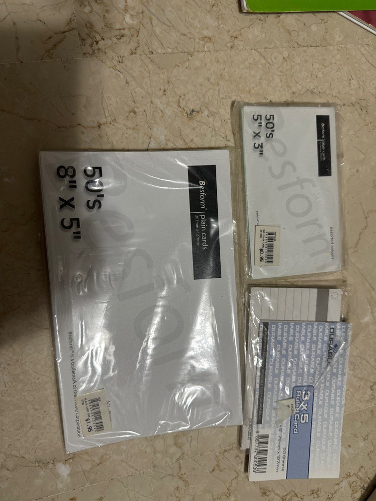 Besform Script Cards, Hobbies & Toys, Stationery & Craft, Stationery ...