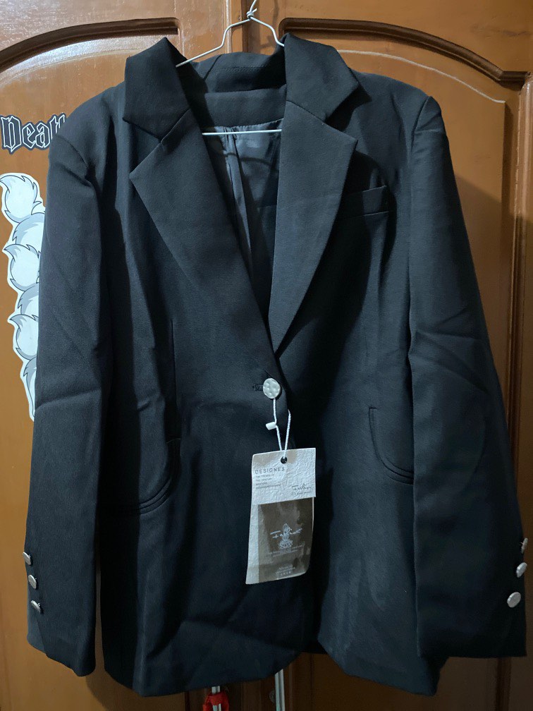 Blazer hitam jas kerja baju kerja blazer cardigan kerja cardigan hitam ...