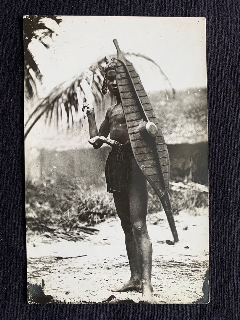 Borneo DAYAK WARRIOR 1930 Postcard, Hobbies & Toys, Collectibles ...