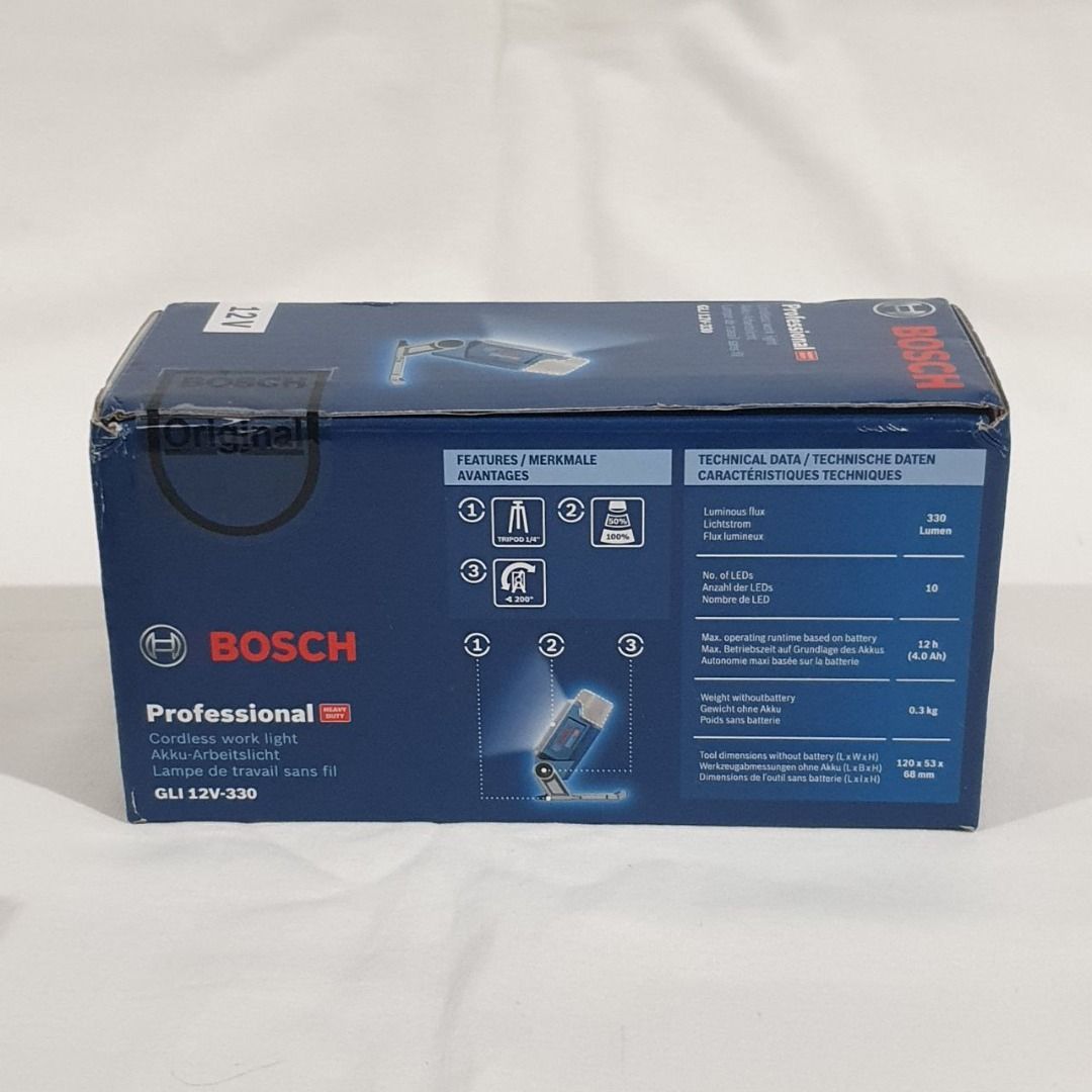 Bosch GLI 12V-330 Professional Cordless LED Torch, Furniture & Home ...