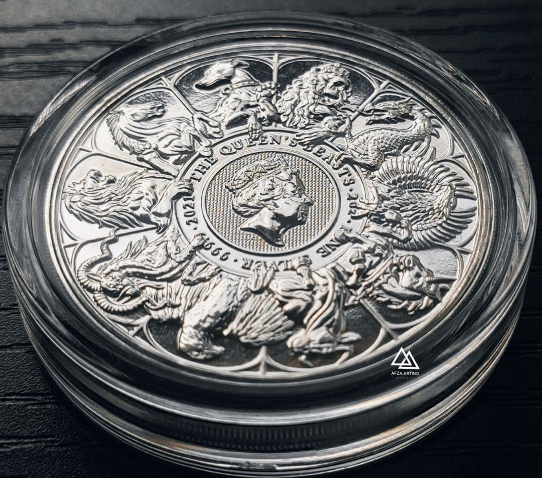 [Collectables] 2021 2 Oz Great Britain Queen Beast Completer .999 ...
