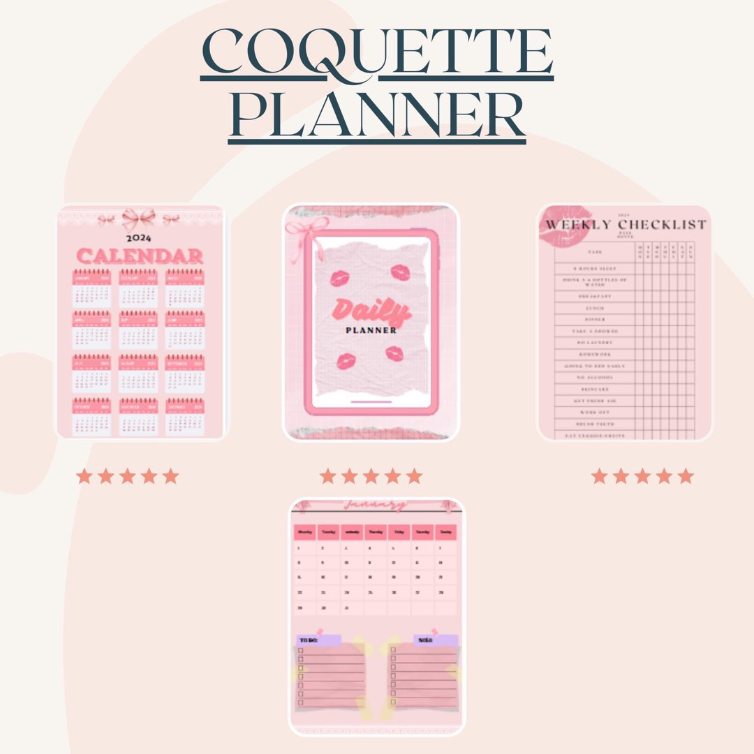 Coquette 2024 Planner (check description), Hobbies & Toys, Stationary ...