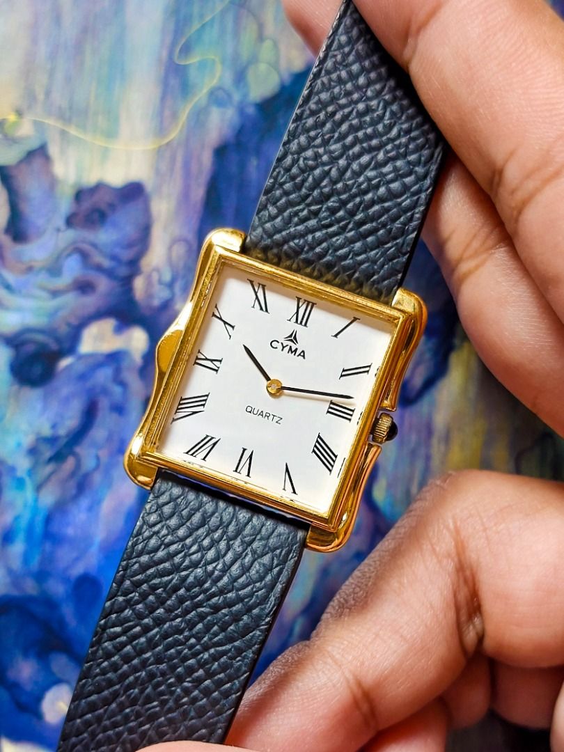 Cyma 'Renaissance' Quartz Tank Dress Watch, Men's Fashion, Watches ...