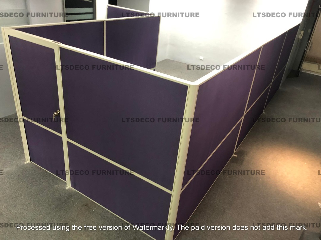 DS- FULL FABRIC HIGH PANEL OFFICE PARTITION WITH DOOR FURNITURE ...