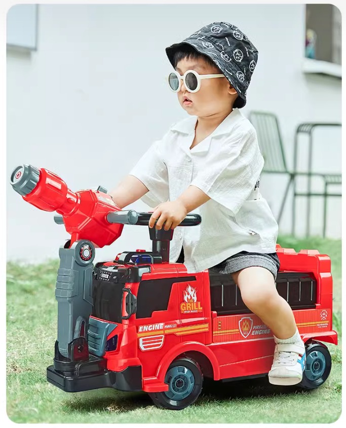 Fire Engine Children Kid Ride On Push Car, Babies & Kids, Infant ...