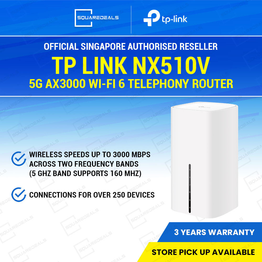 (FREE DELIVERY) TP Link NX510V 5G AX3000 Wi-Fi 6 Telephony Router Dual ...