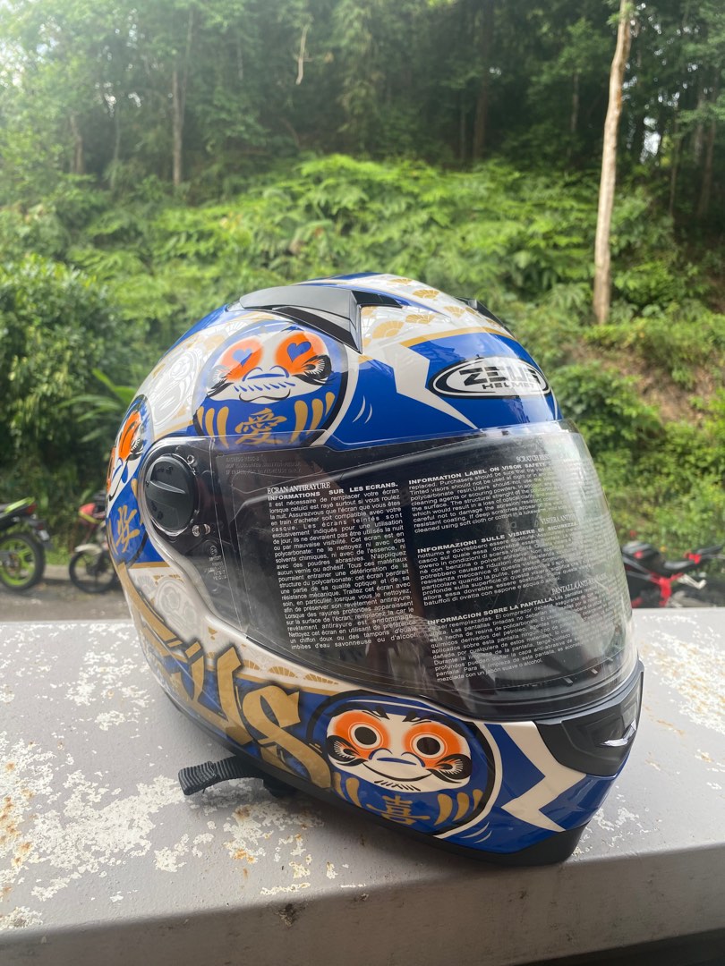 HELMET ZEUS FULLFACE (LIMITED DARUMA) SIZE L, Motorbikes on Carousell