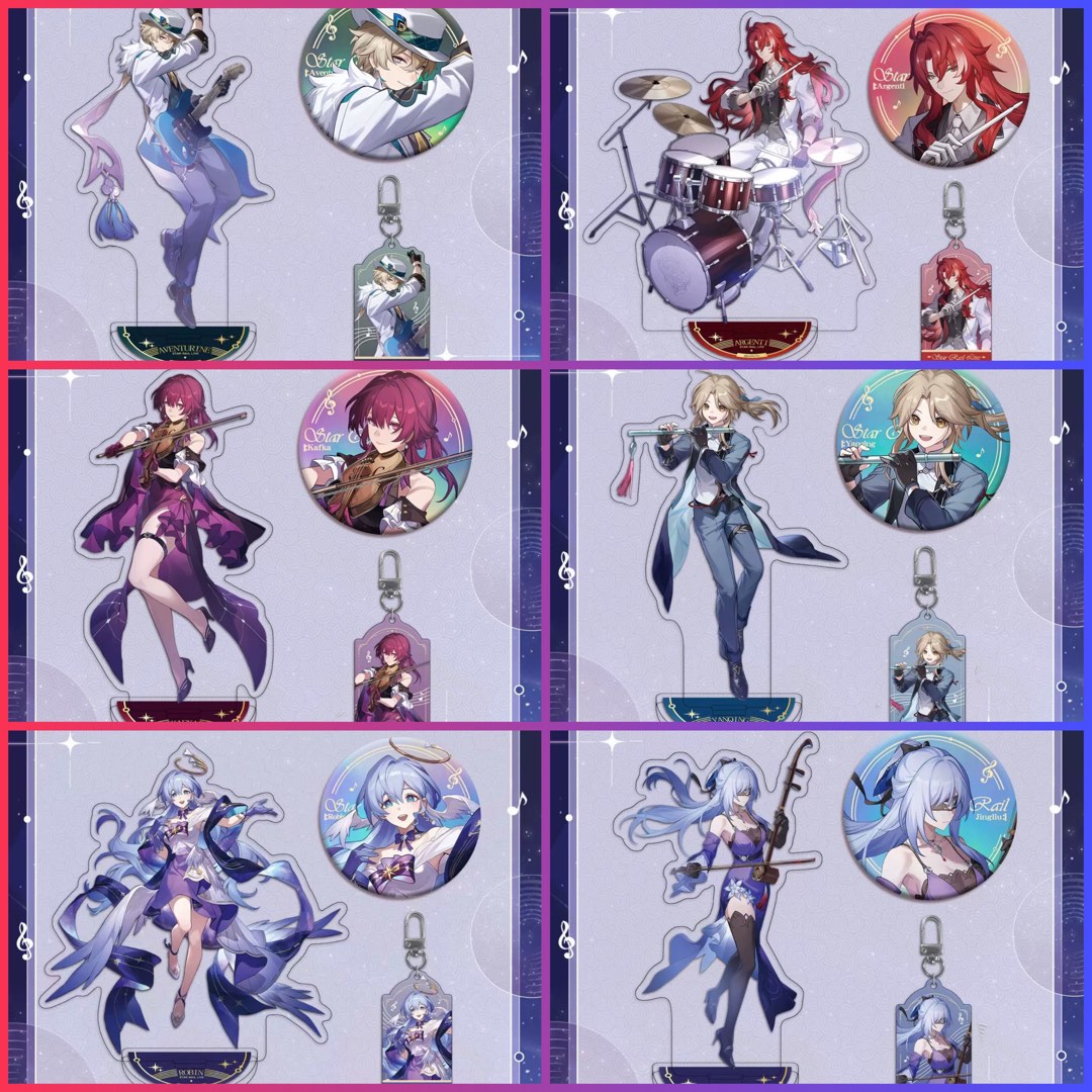 Honkai star rail concert 2024 official merch standee badge Aventurine ...