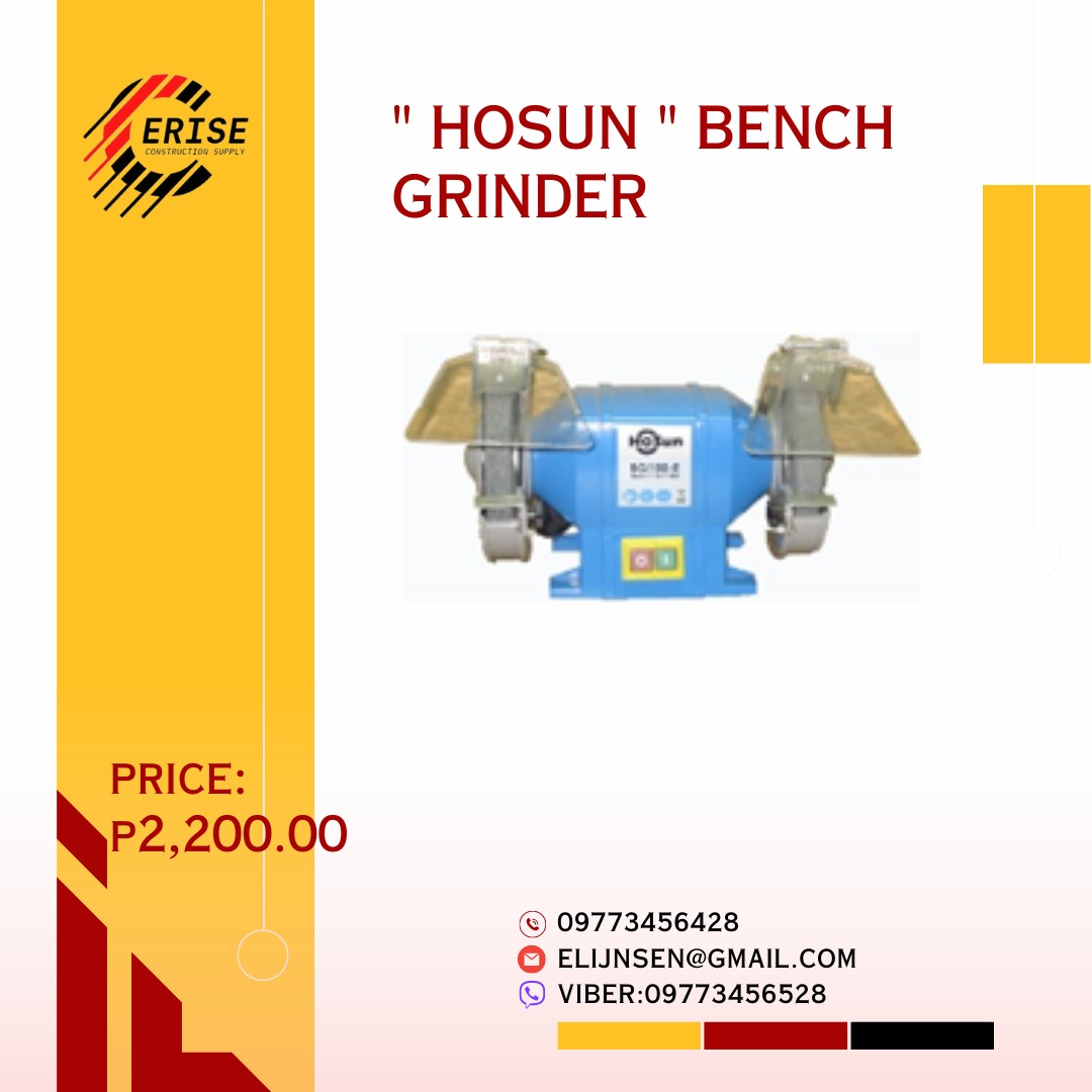 HOSUN BENCH GRINDER, Commercial & Industrial, Construction & Building Materials on Carousell