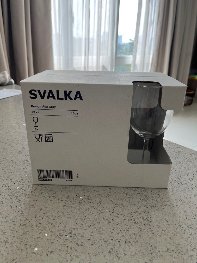 IKEA Svalka Glass - 6 glasses, Furniture & Home Living, Kitchenware ...
