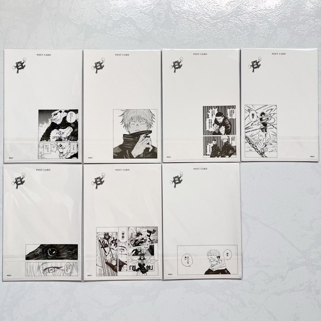 Jujutsu Kaisen Metallic Postcard Collection Yuji Megumi Nobara Gojo ...