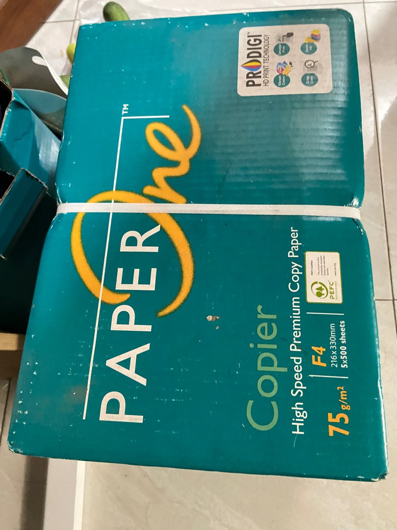 Kertas HVS Paper One F4 75g per rim, Buku & Alat Tulis, Buku di Carousell