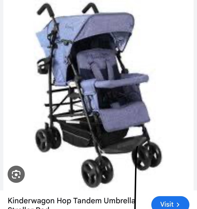 KinderWagon Double Tandem Stroller, Babies & Kids, Going Out, Strollers ...