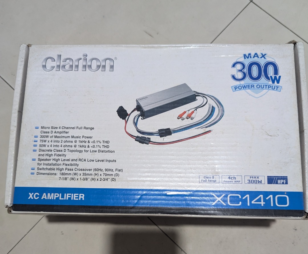 MICRO SIZE 4-CHANNEL FULL RANGE AMPLIFIER (CLARION BRAND), Audio ...