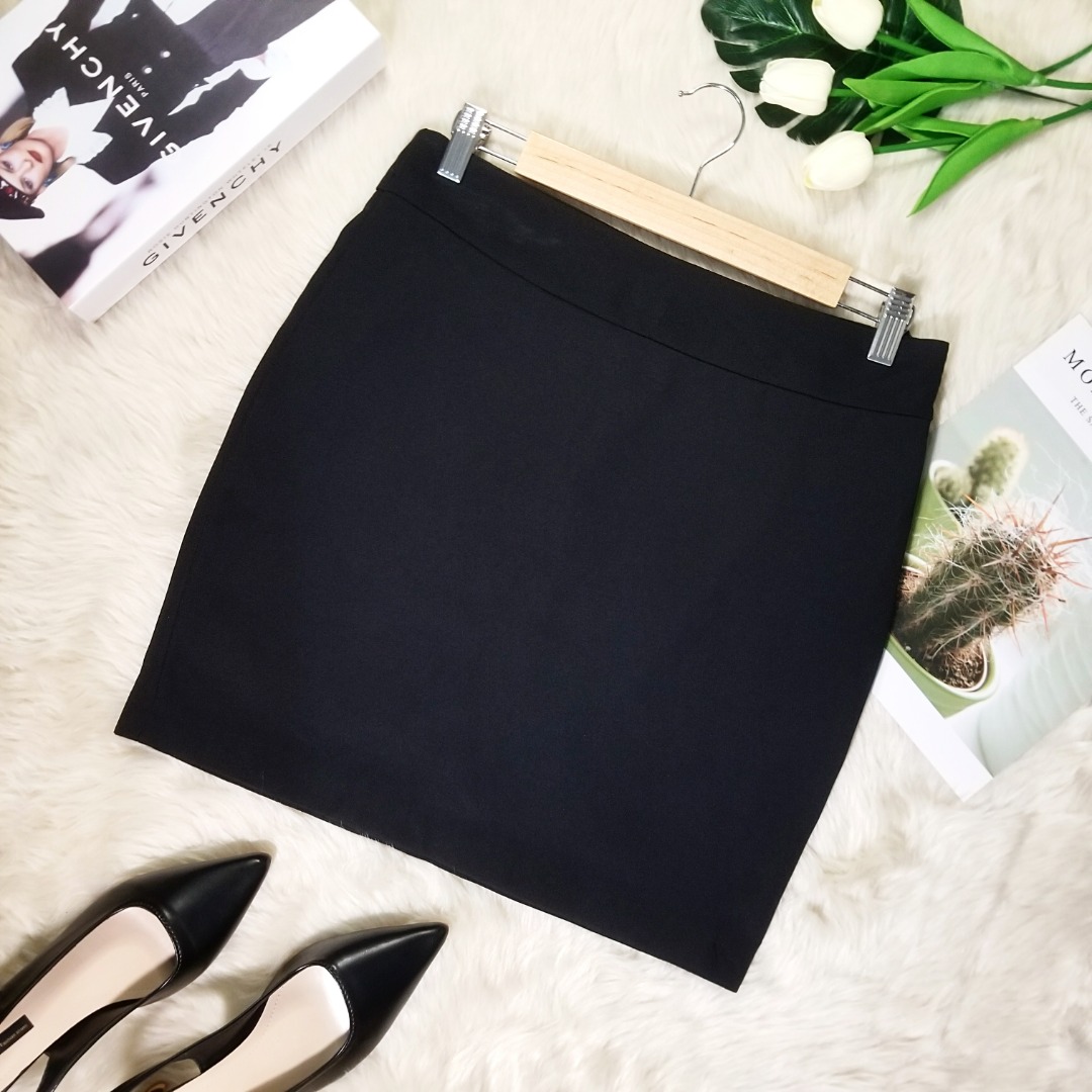 Pencil Skirt Plain Black with Inner Lining 31", Women's Fashion ...