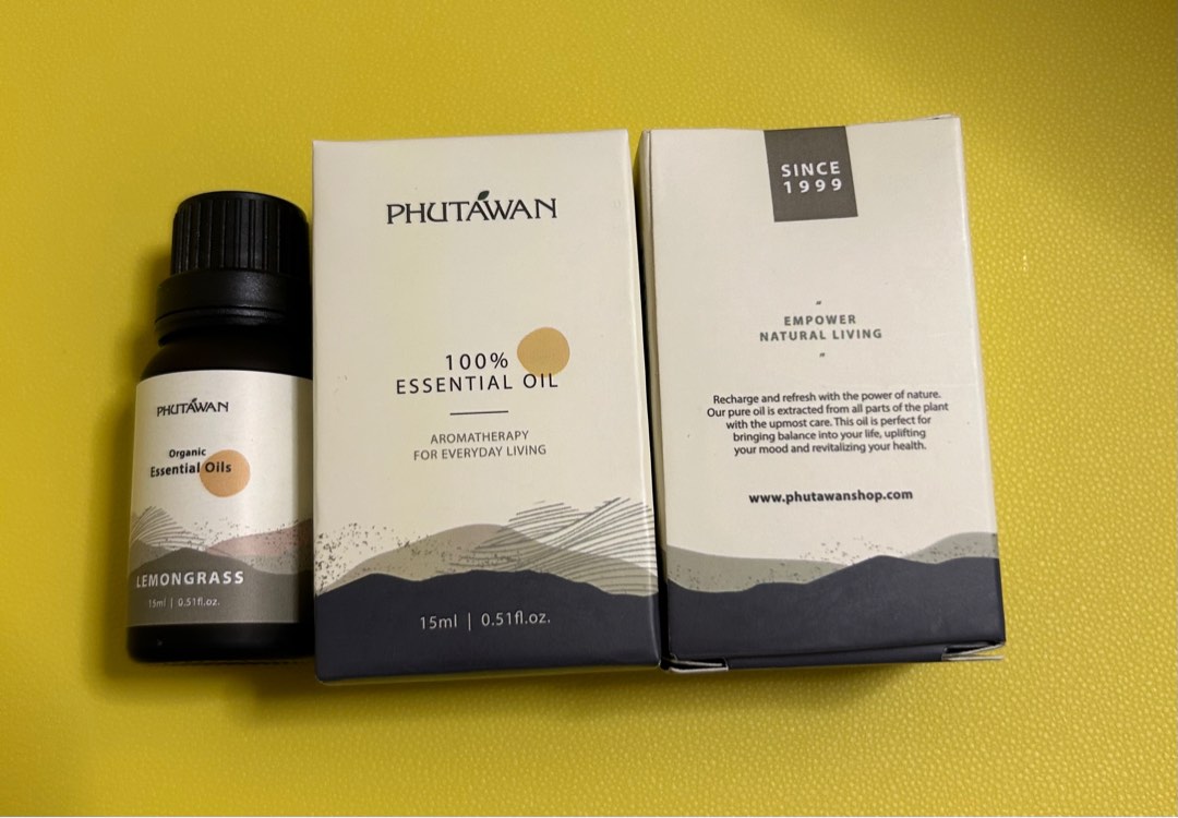 現貨-泰國Phutawan 100% 天然香薰精油 Lemongrass 15, 傢俬＆家居, 家居香薰 - Carousell