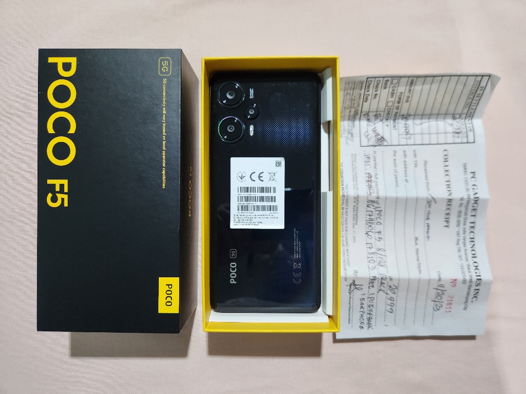 POCO F5 5G 8/256 Black Complete with Box and Official Receipt and Warranty, Mobile Phones ...