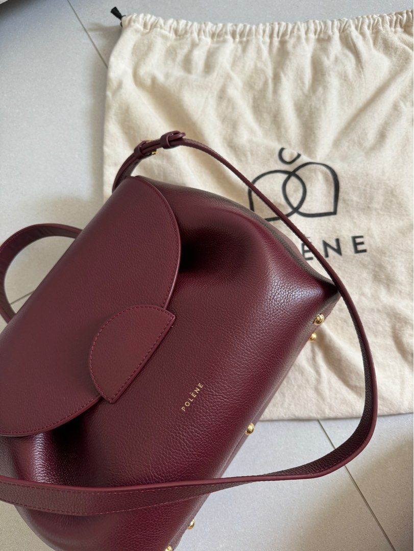 Polene Numero Un in Burgundy, Luxury, Bags & Wallets on Carousell