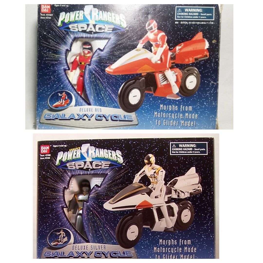 Power Rangers Space Red & Silver Ranger Galaxy Gliders, Hobbies & Toys ...