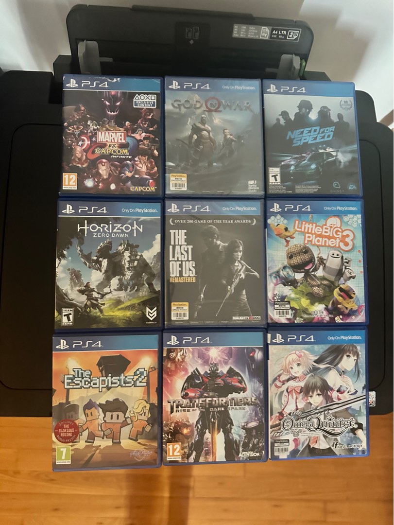 PS4 game Marvel vs Capcom / God of War / Need for speed / Horizon zero ...