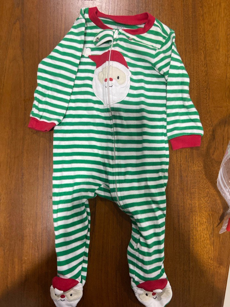 Santa Striped Pyjamas, Babies & Kids, Babies & Kids Fashion on Carousell