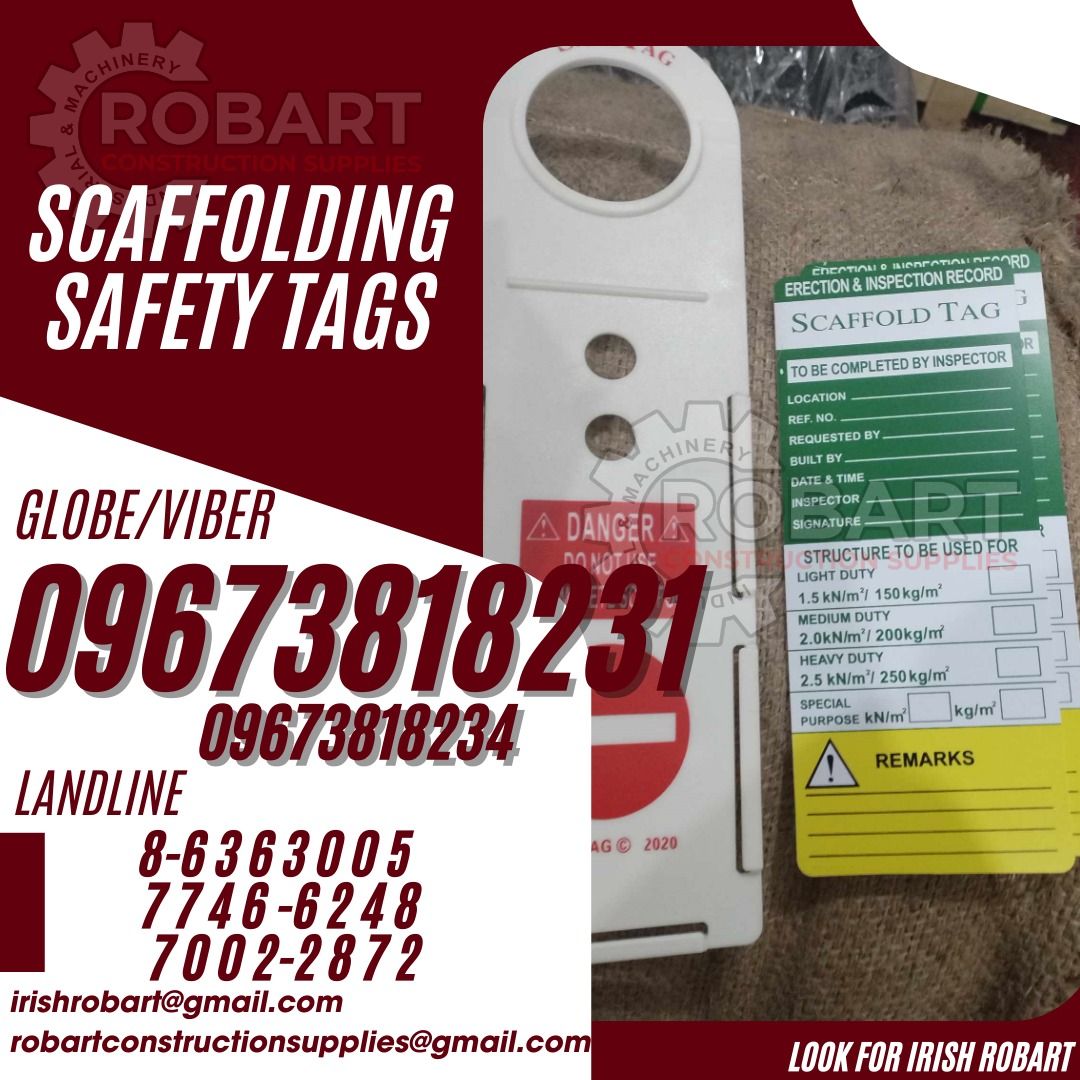 SCAFFOLDING SAFETY TAGS, Commercial & Industrial, Construction Tools ...