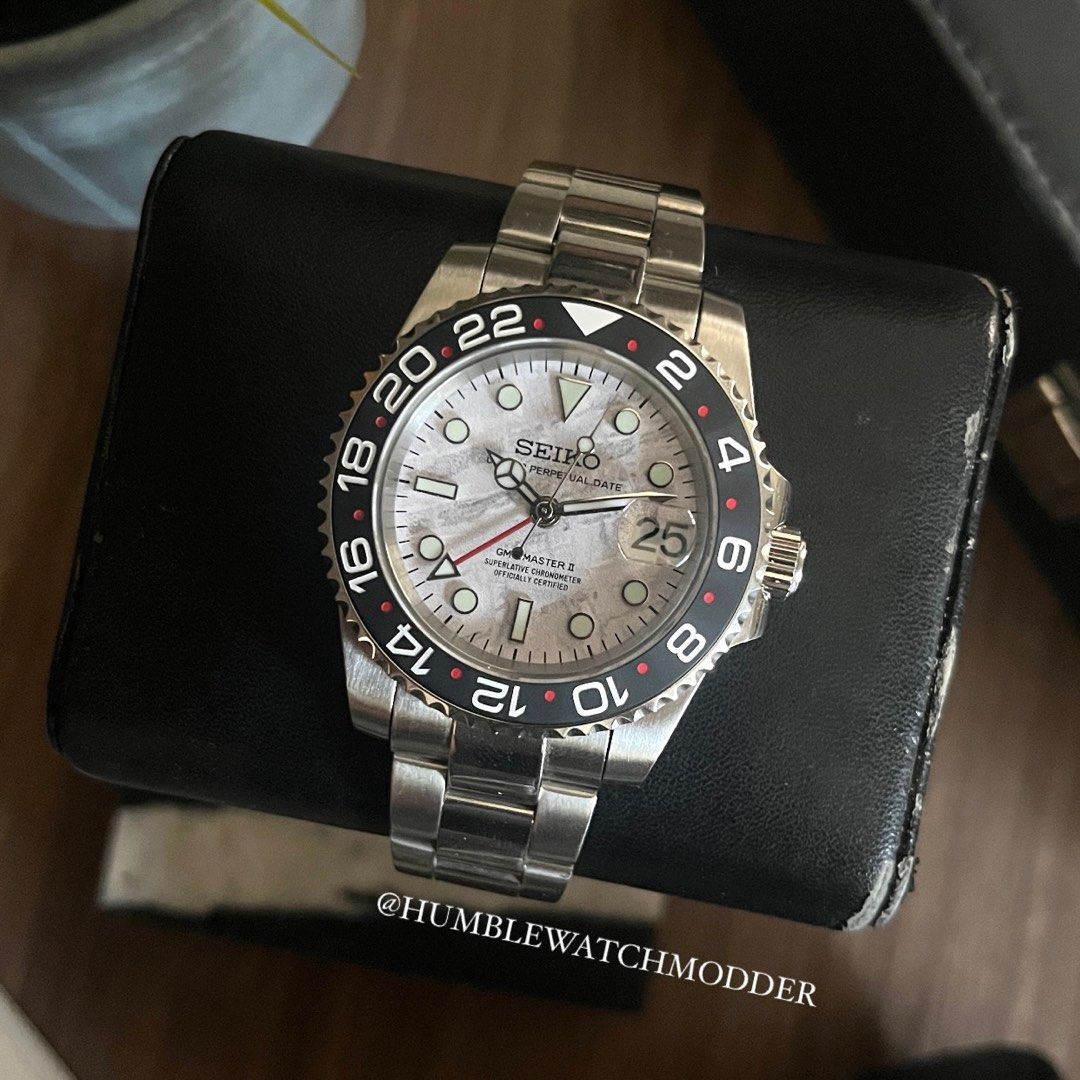 Seiko meteorite GMT mod (Red edition), Men's Fashion, Watches ...
