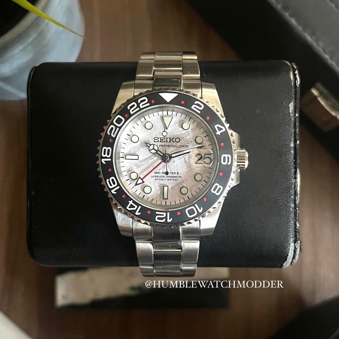 Seiko meteorite GMT mod (Red edition), Men's Fashion, Watches ...