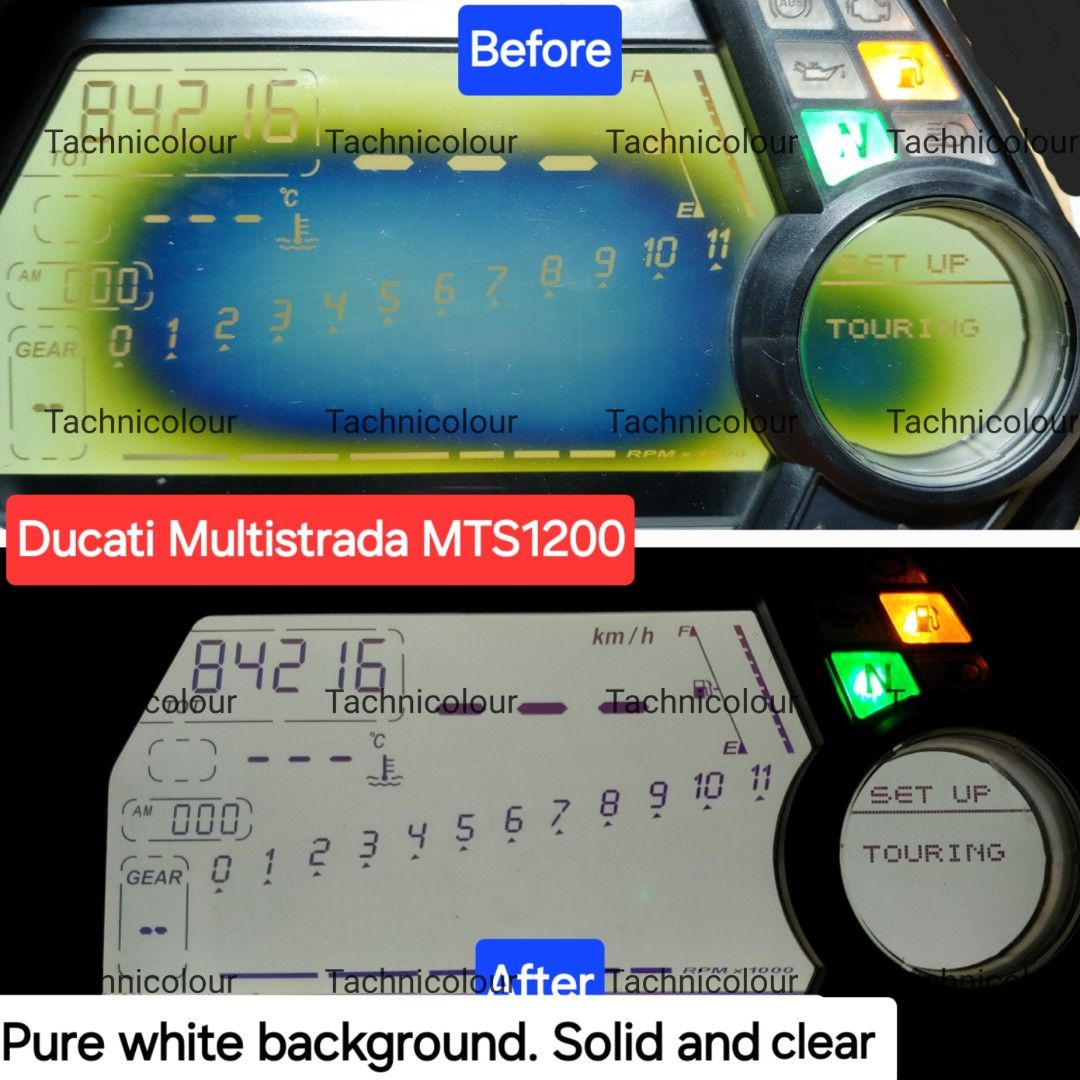 Speedometer Speedo Meter faded LCD repair & LED color change ...
