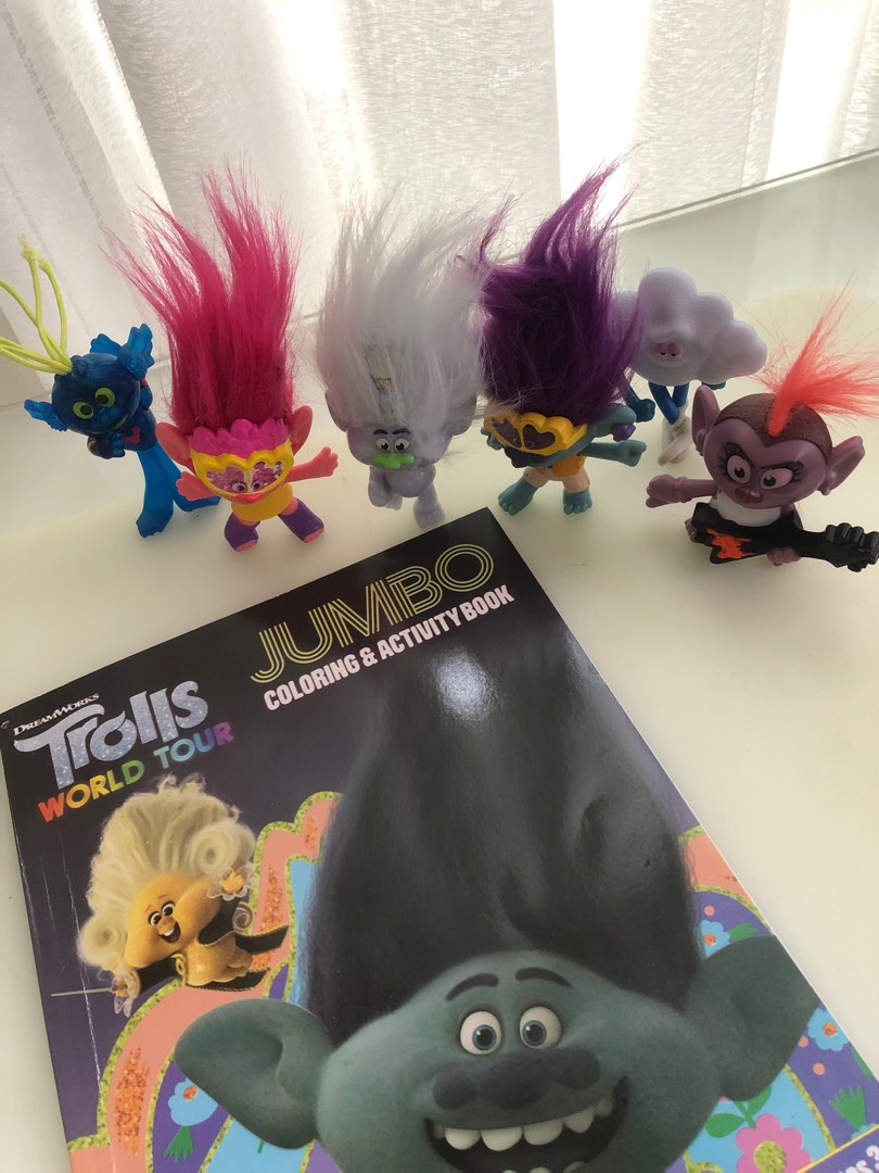 Trolls Characters with Activity Book, Hobbies & Toys, Toys & Games on ...
