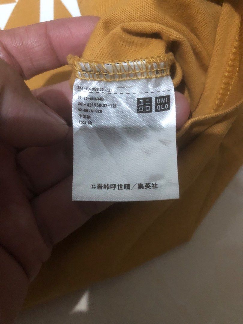 Uniqlo UT x Kimetsu no Yaiba Demon Slayer Kaos kuning mustard Uniqlo ...