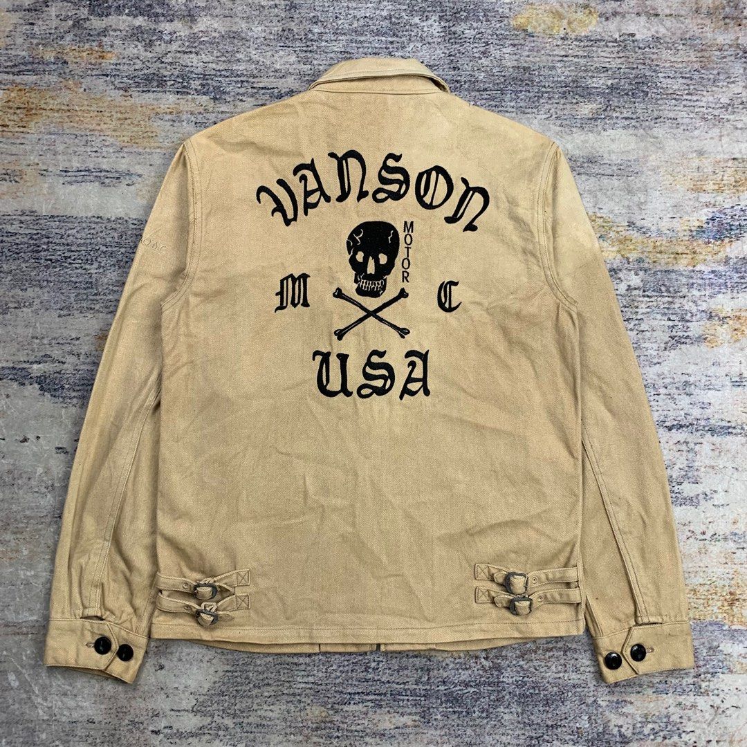 Vanson x Jackrose embroidery work jacket / harley davidson norton supreme, Fesyen Pria, Pakaian ...