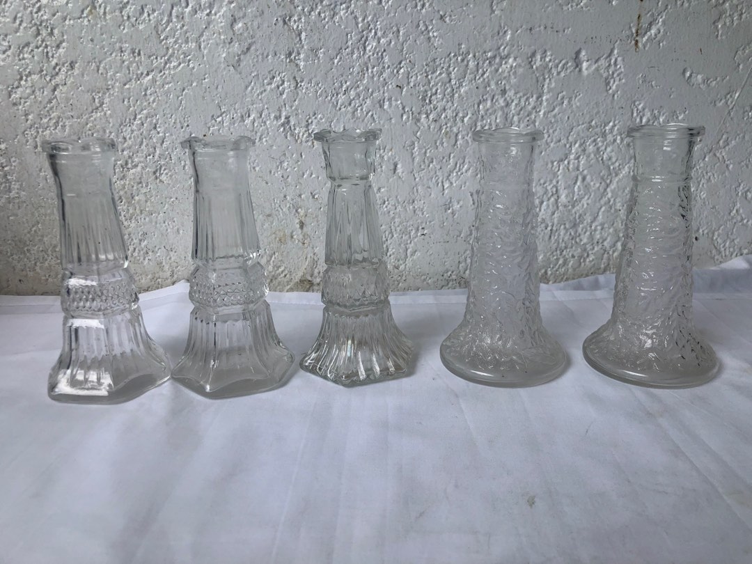 Vintage Canada 6 inches Glass Stem Vase, Furniture & Home Living, Home ...