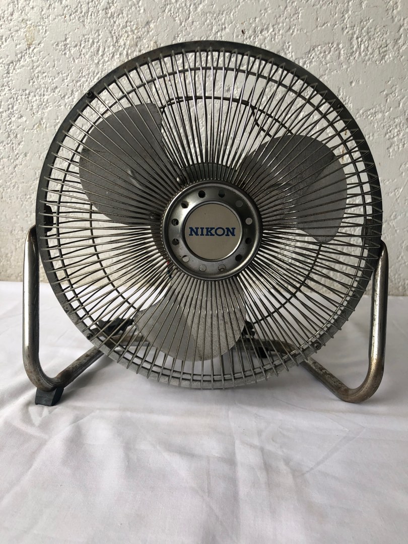 Vintage Nikon Aluminum Metal Small Electric Fan 220V as-is, Furniture ...