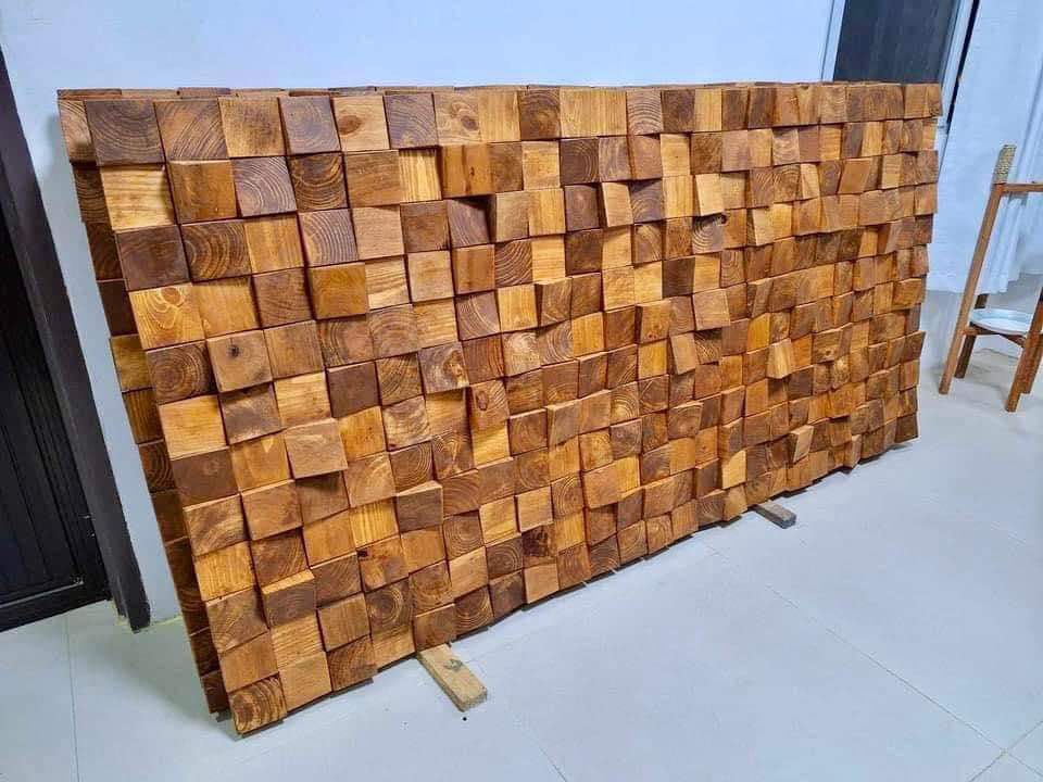 Wall Wood Mosaic (6), Furniture & Home Living, Home Decor, Wall Decor ...