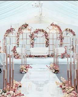 Wedding ceremony setup pakej perkahwinan pelamin garden theme church ...