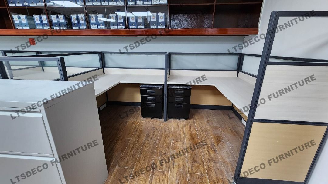 Workstation full laminated cubicle partition | office partition ...