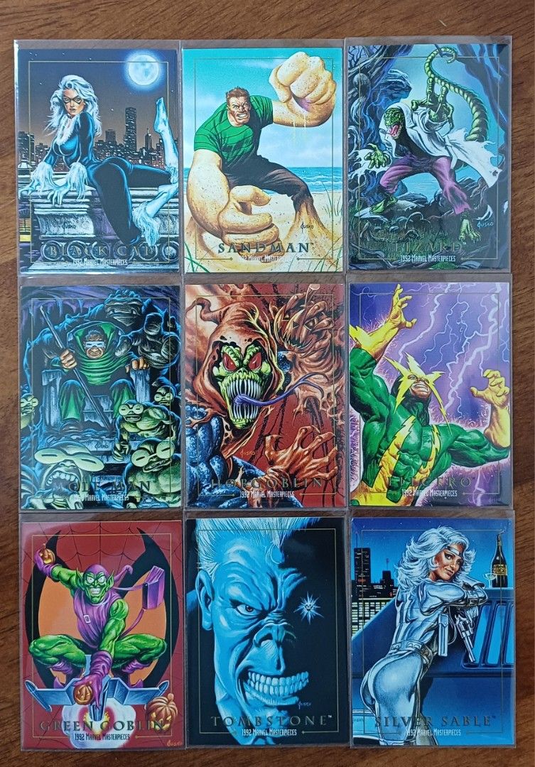 Set Of 10 1992 Marvel Masterpieces Amazing Spiderman and Friends and ...