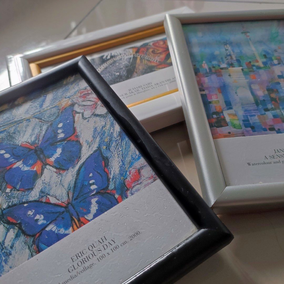 3pcs glass Frames bingkai gambar kaca, Furniture & Home Living, Home ...