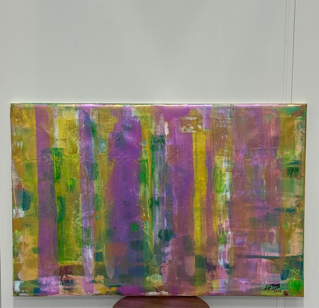 90x60 cm multi directional Abstract wall decor acrylic oil painting by ...