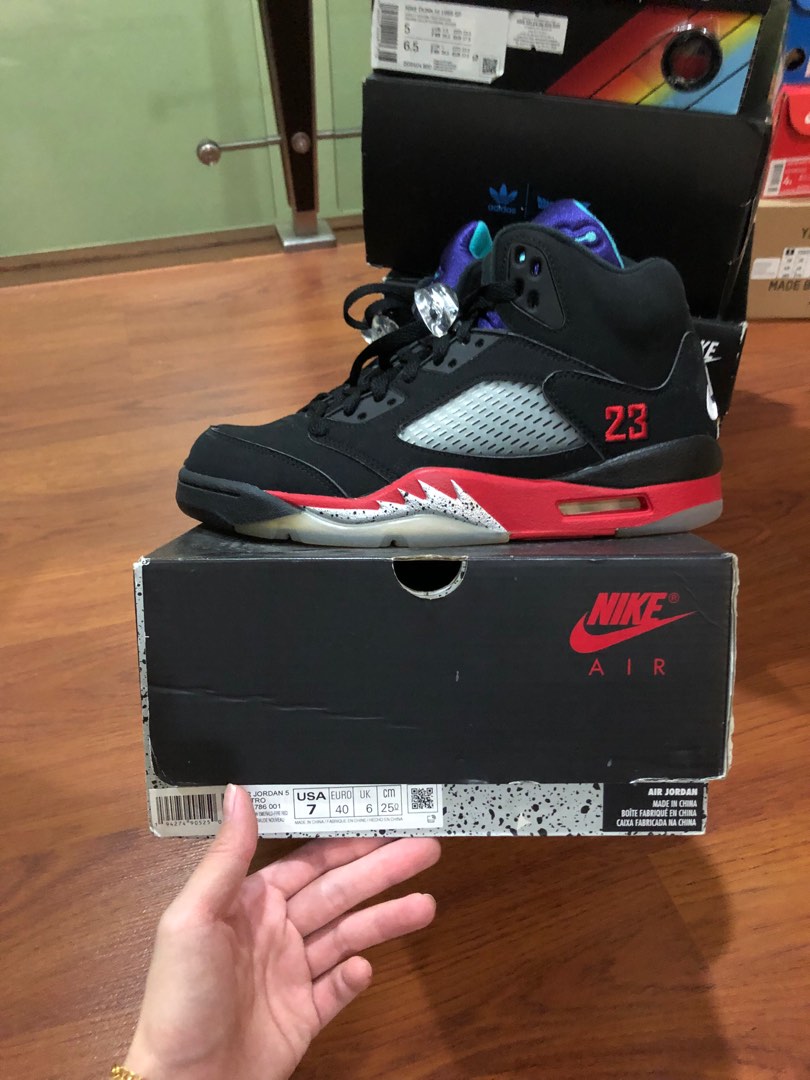 Air Jordan 5 AJ5 Fire Red Basketball Shoes, Men's Fashion, Footwear ...