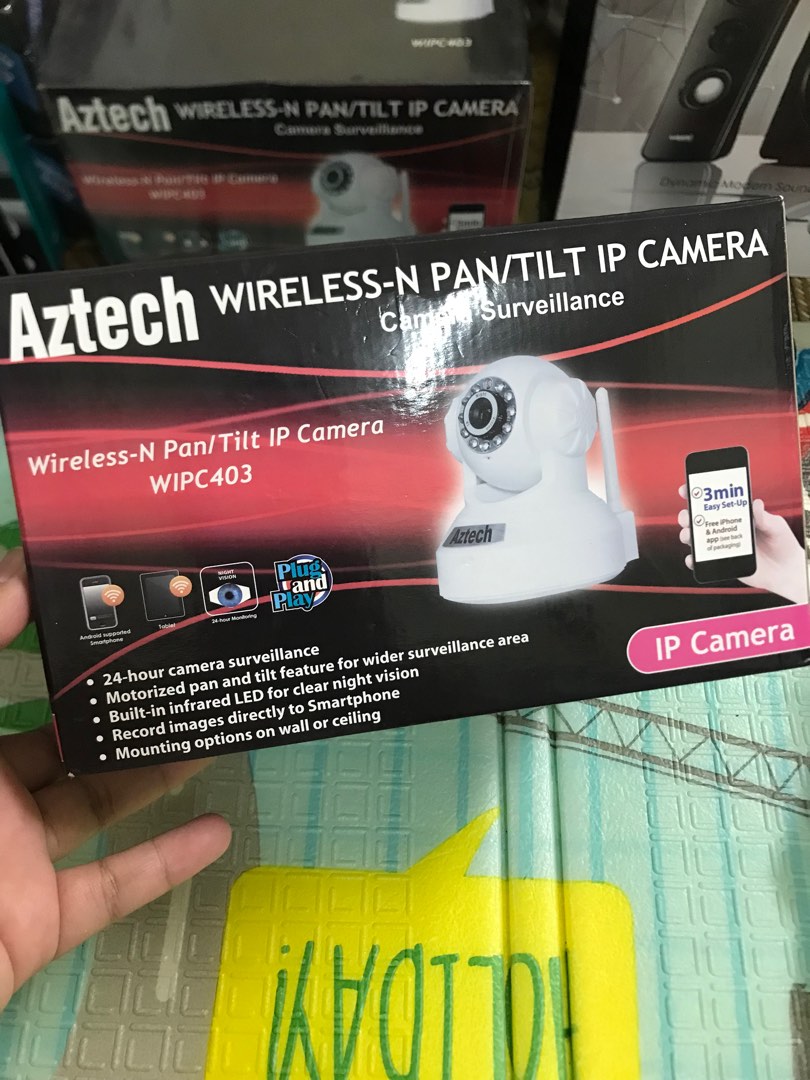 Aztech Wireless-N Pan/Tilt Camera (WIPC403), Furniture & Home Living ...