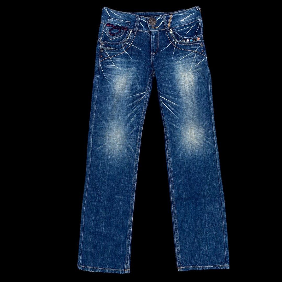 Baggy Red Pepper Denim Japan Jeans Karakuri, Men's Fashion, Bottoms ...