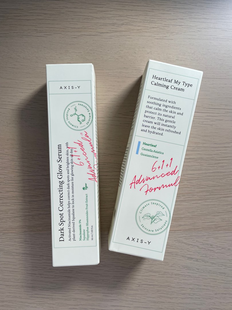 Brandnew AXIS-Y Dark spot correcting glow serum & AXIS-Y Heartleaf ...