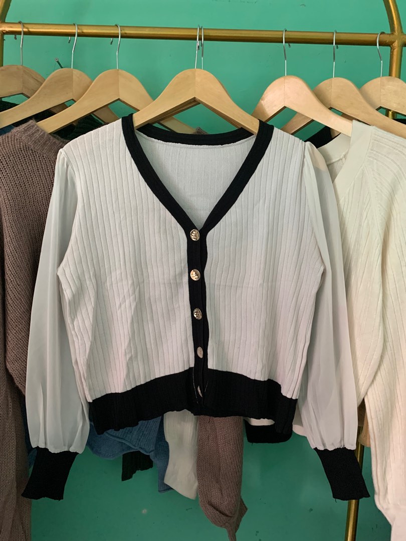 Cardigan bw list mix sifon balon, Fesyen Wanita, Pakaian Wanita, Baju ...