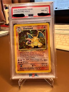 Potential Psa 8 Charizard Base Set 4/102 HOLO Near Mint+, Hobbies ...