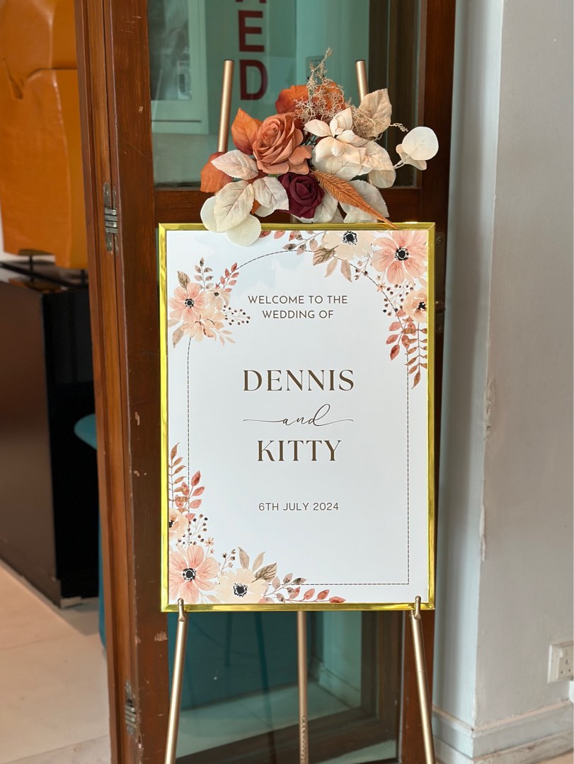 Custom Wedding Welcome Signage/ Board, Hobbies & Toys, Occasions ...