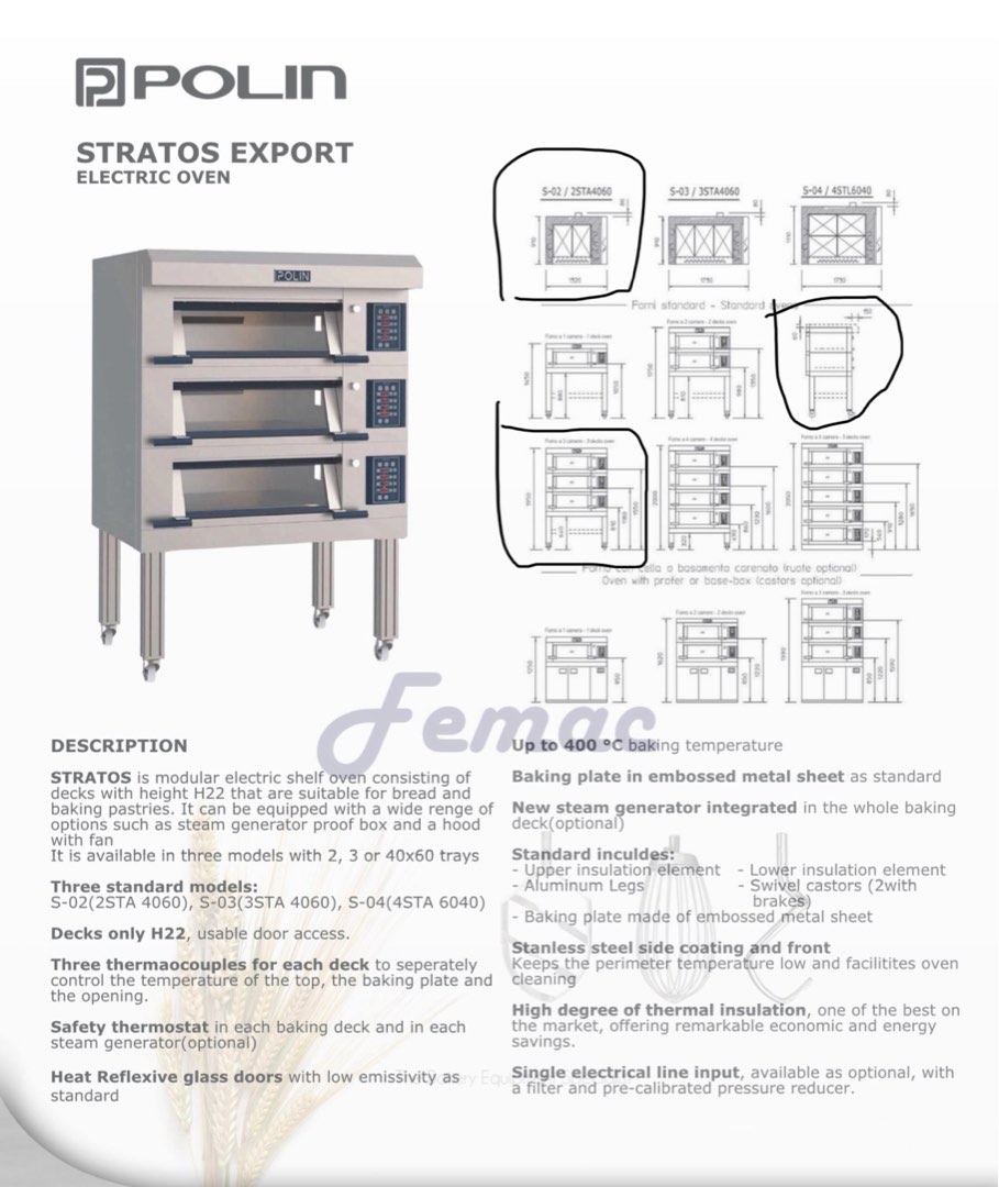 (Free delivery and warranty) Polin Pizza Oven 3 Deck, TV & Home ...
