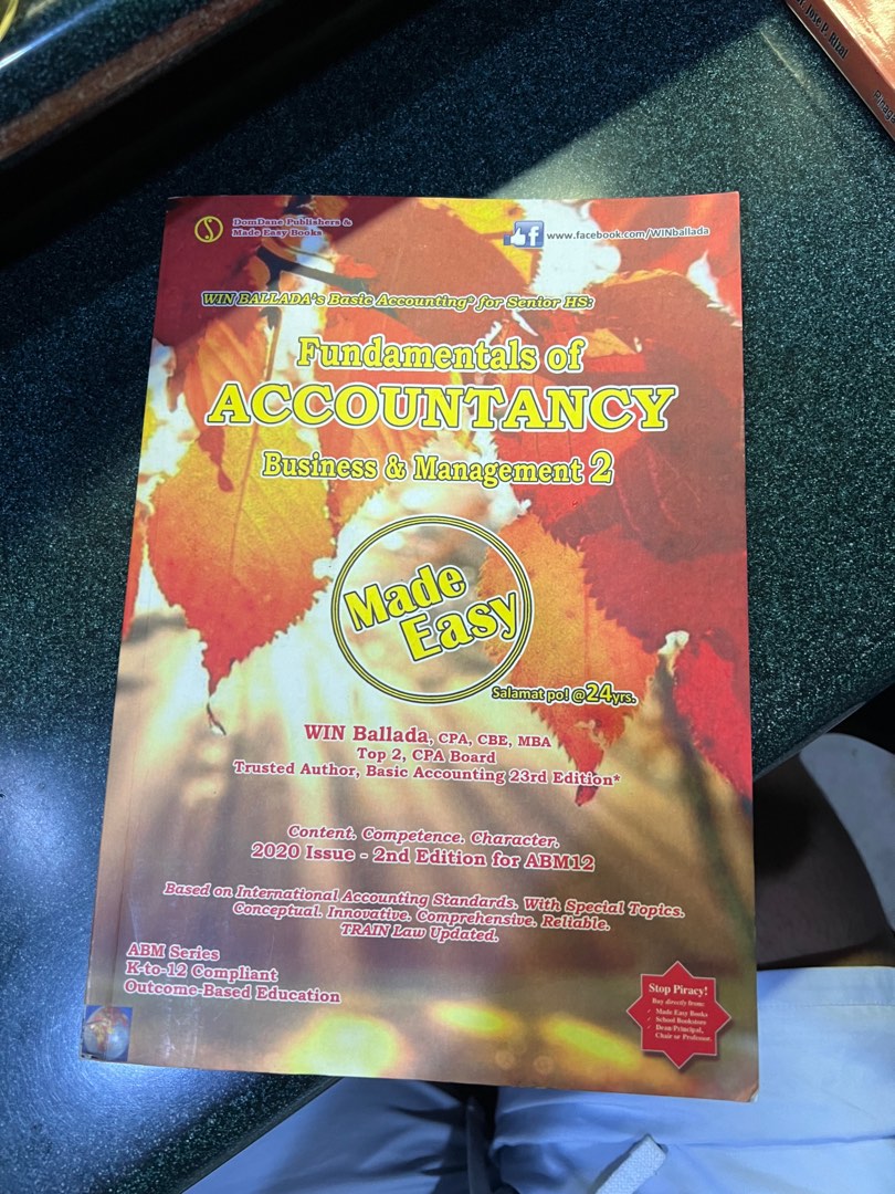 Fundamentals of Accountancy 2, Hobbies & Toys, Books & Magazines ...